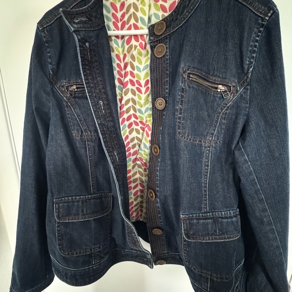 Boden | Jackets & Coats | Boden Indigo Denim Jacket With Vibrant Lining ...